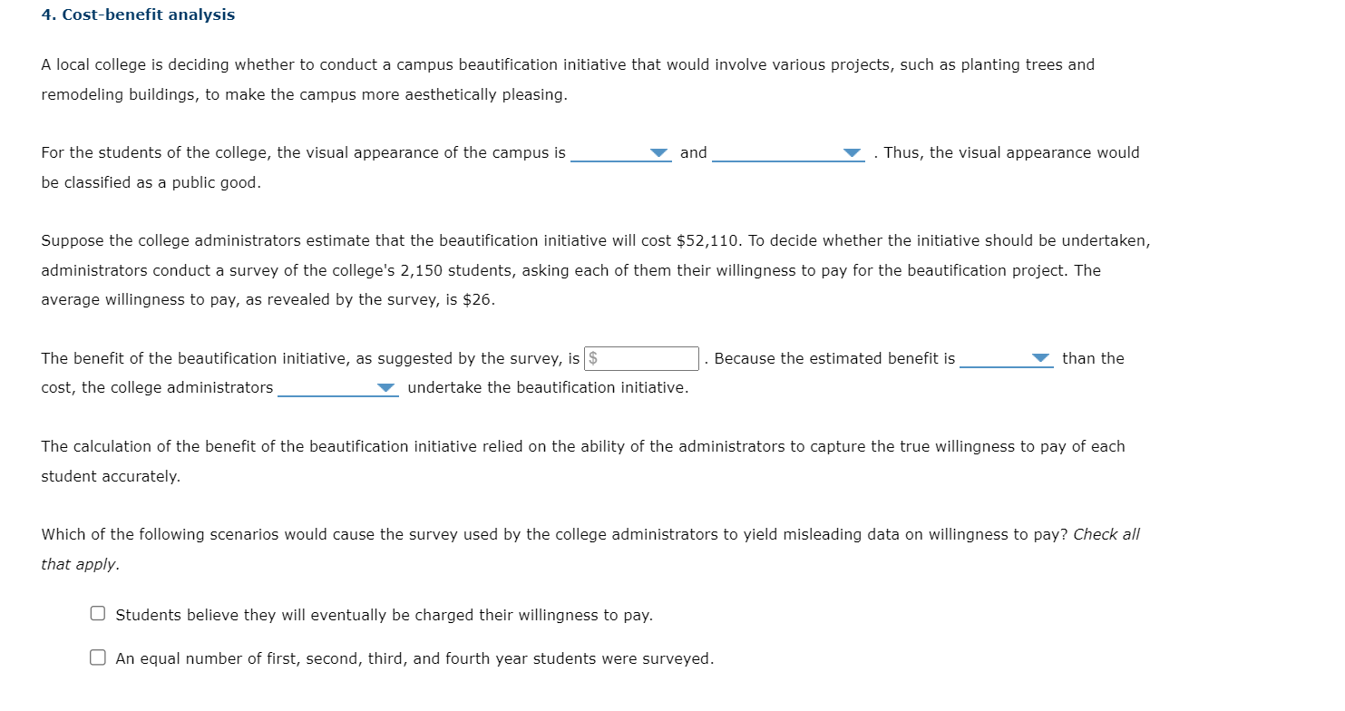 Solved Cost-benefit analysisA local college is deciding | Chegg.com