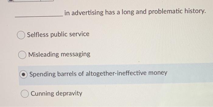 in advertising has a long and problematic history. | Chegg.com