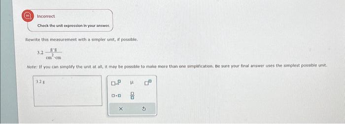 Solved Check the unit expression in your answer. Rewrite | Chegg.com