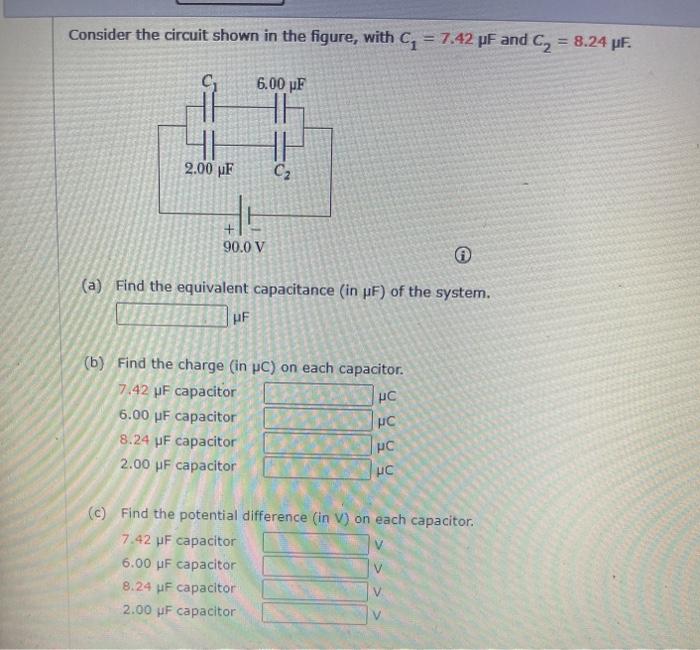 Solved Consider the circuit shown in the figure, with C = | Chegg.com