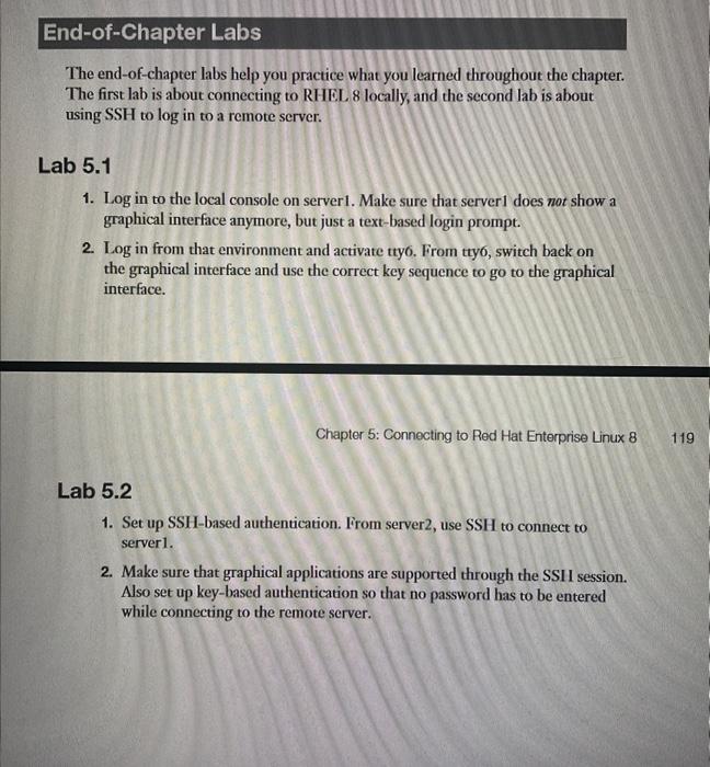 Solved Lab 5.11. Log in to the local console on server1. | Chegg.com
