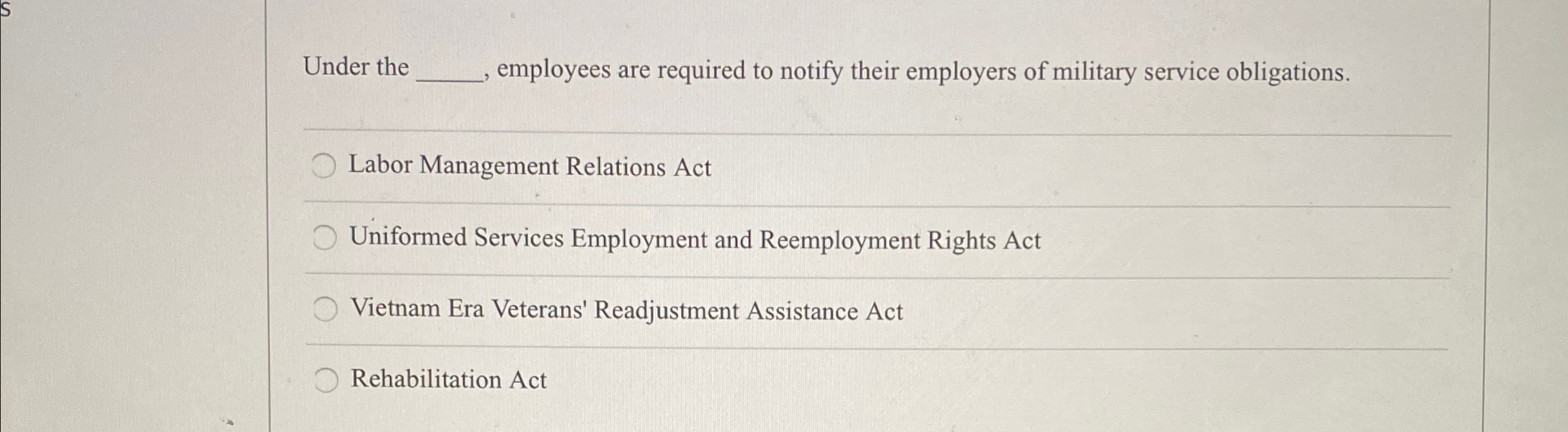 Solved Under the ﻿employees are required to notify their | Chegg.com