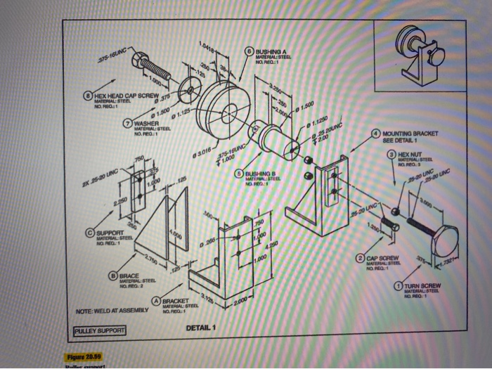 Refer to the Pulley Support shown on the following | Chegg.com