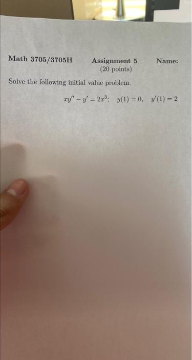 Solved Solve the following initial value problem. | Chegg.com