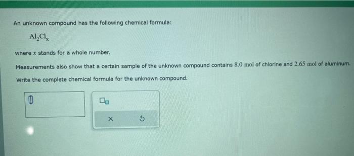 Solved An unknown compound has the following chemical | Chegg.com