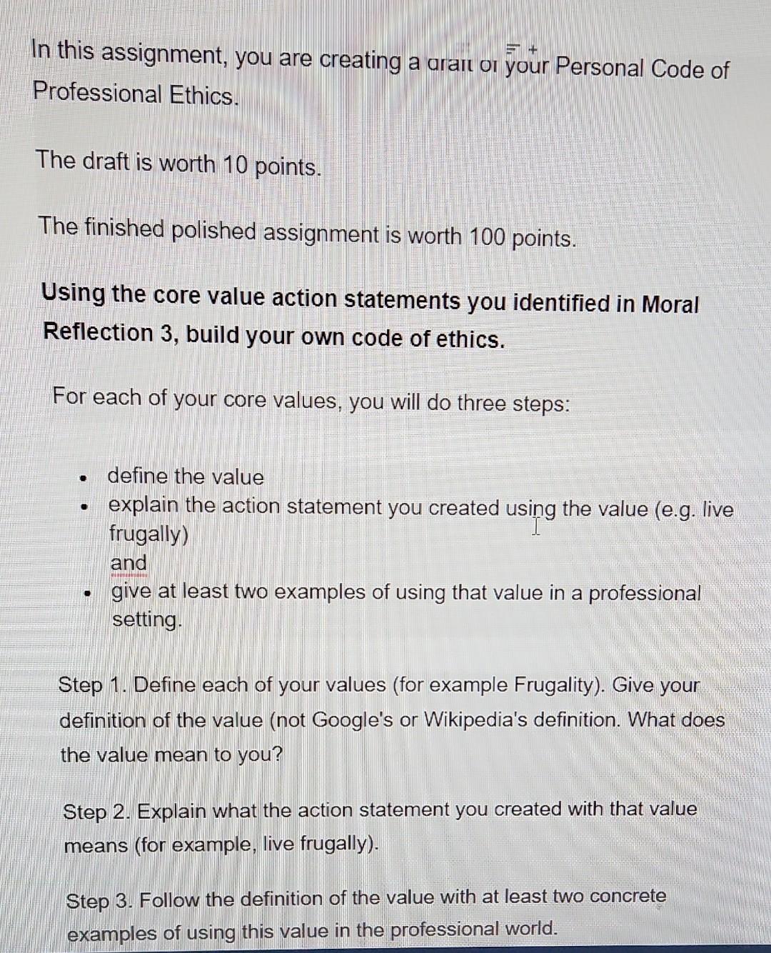 In this assignment, you are creating a arait or your | Chegg.com