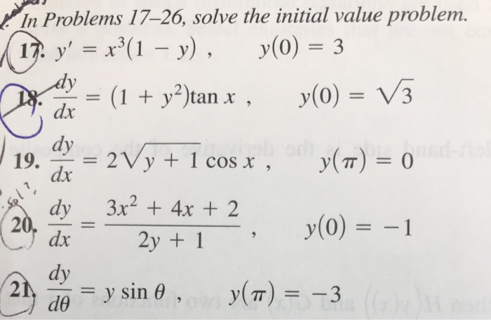 Solved L In Problems 1726 Solve The Initial Value Problem 8488