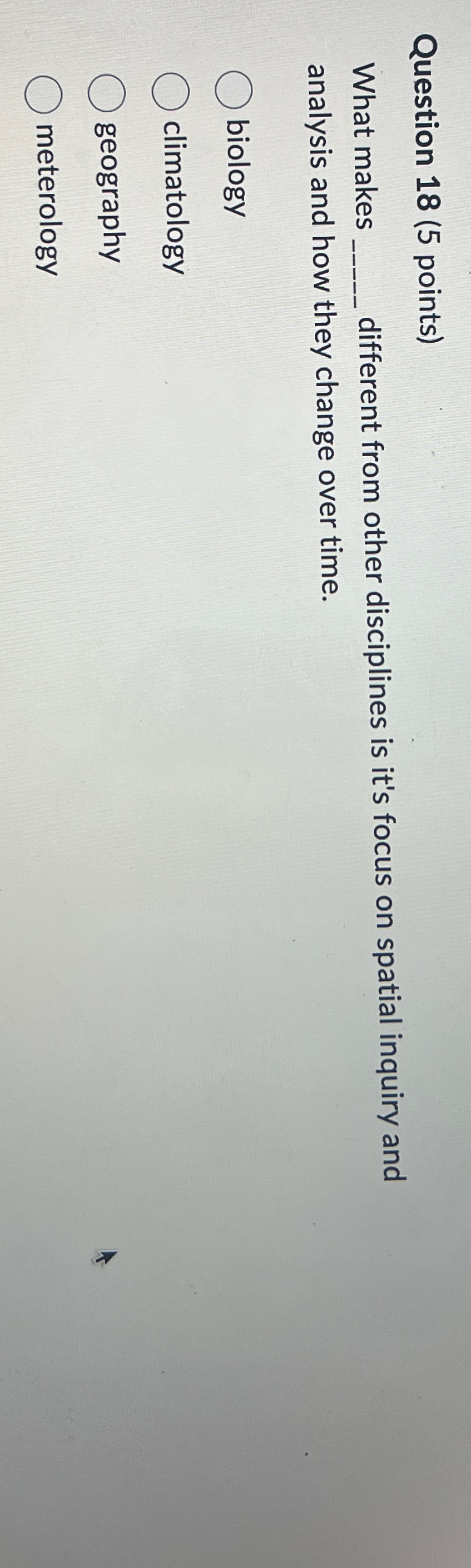 Solved Question 18 (5 ﻿points)What makes q, ﻿different from | Chegg.com