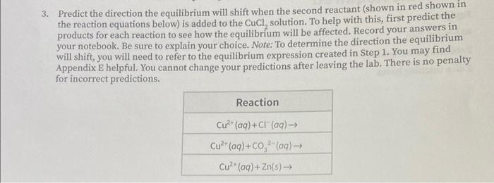 Solved Predict the direction of shift when reactant in red | Chegg.com