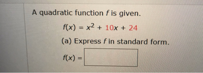 Solved A quadratic function f is given. f(x) = x2 - 4x (a) | Chegg.com