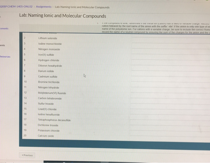 Solved 3 View the name for the first compound in Data Table | Chegg.com