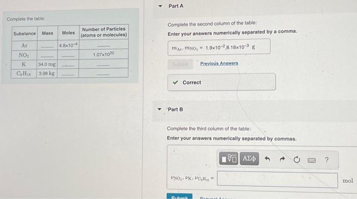 Solved Complete the table: Complete the second column of the | Chegg.com