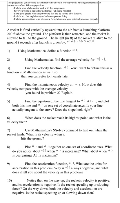 Solved This project asks you to create a Mathematica | Chegg.com