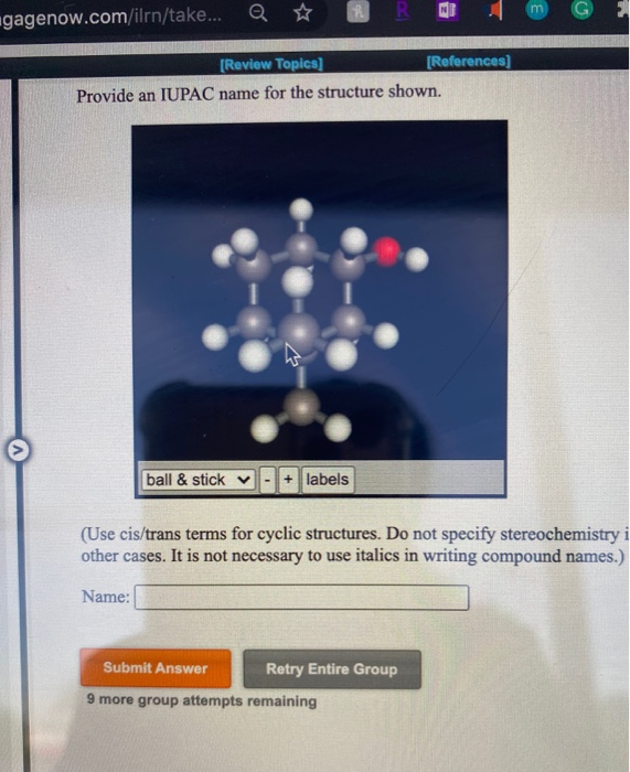 Solved [Review Topics] [References] Provide an IUPAC name | Chegg.com