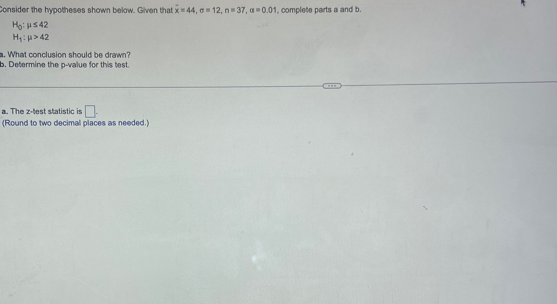 Solved Consider the hypotheses shown below. Given that | Chegg.com