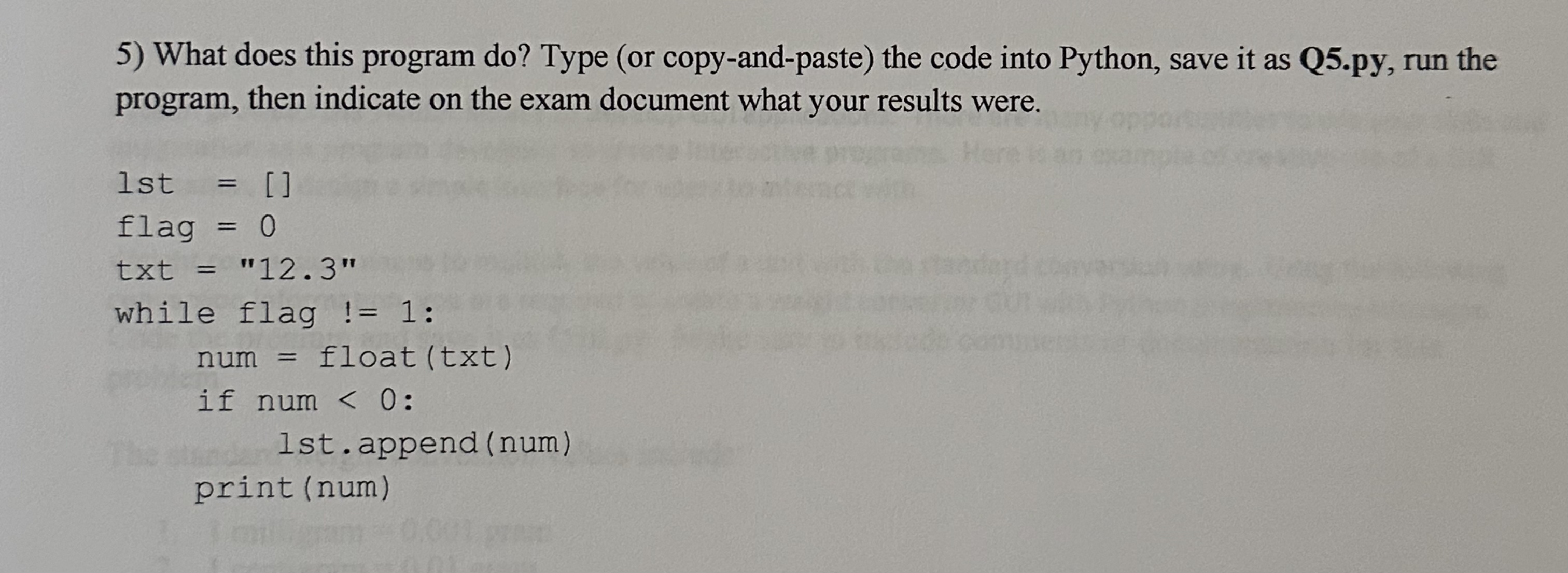 Solved What does this program do? ﻿Type (or copy-and-paste) | Chegg.com