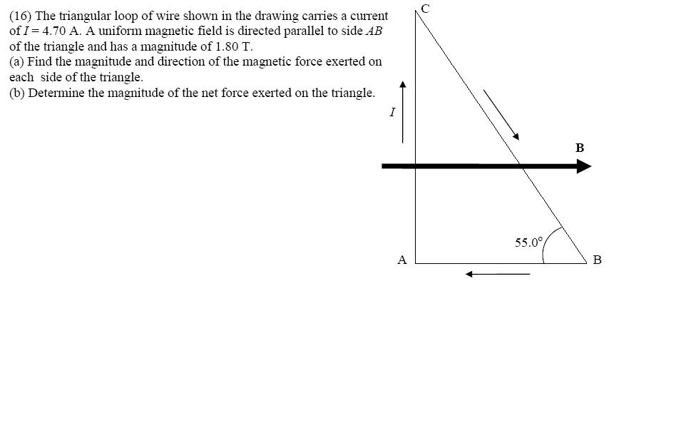 Solved The triangular loop of wire shown in the drawing | Chegg.com Solved The triangular loop of wire shown in the drawing | Chegg.com