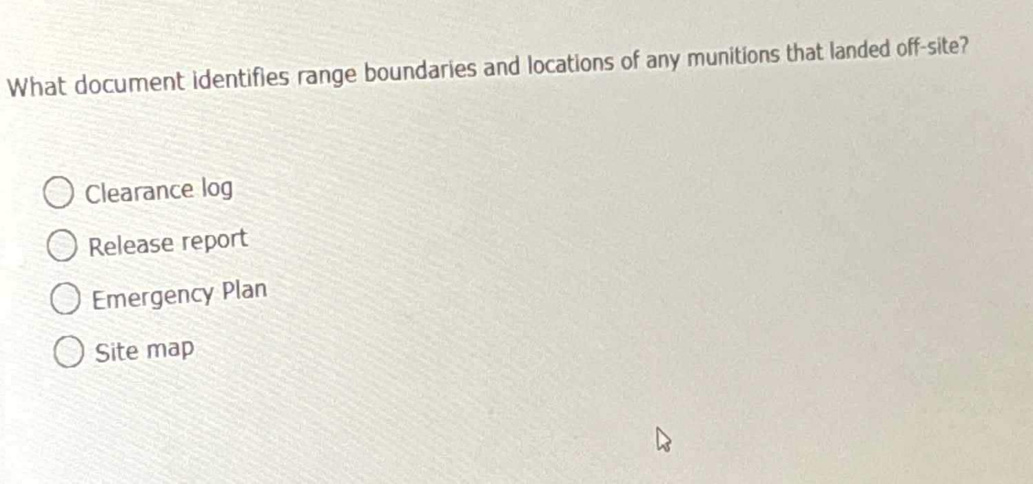 Solved What document identifies range boundaries and | Chegg.com
