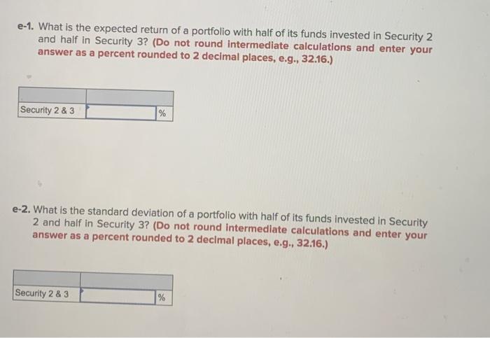 Solved There are three securities in the market. The | Chegg.com