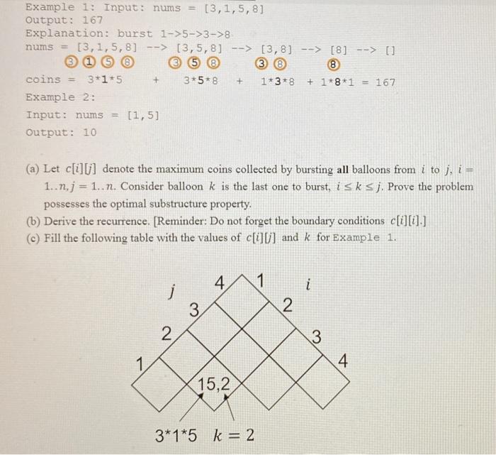 Solved (20 pts) Dynamic programming. You are given n | Chegg.com