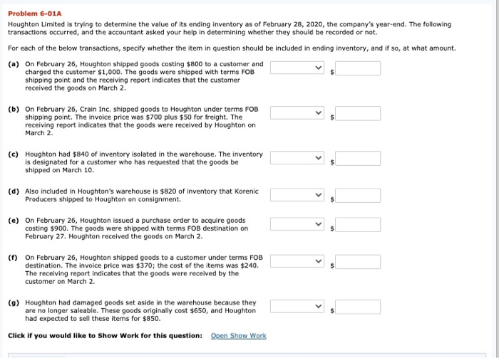 Solved for the first vertical column, you have to either | Chegg.com