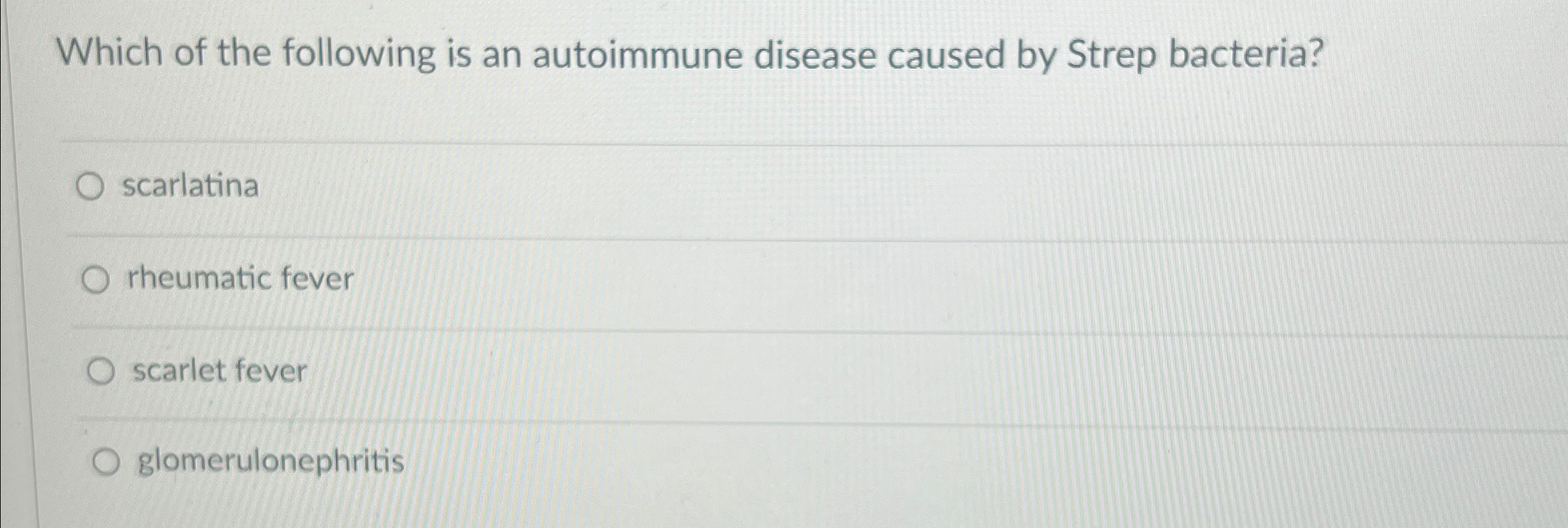 Solved Which of the following is an autoimmune disease | Chegg.com