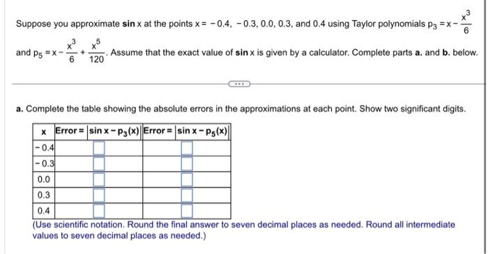 Suppose you approximate sinx at the points | Chegg.com