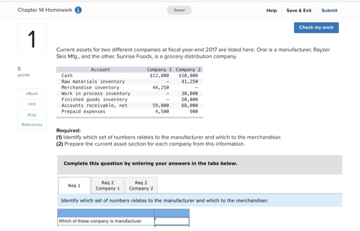 Solved Chapter 14 Homework Submit Saved Help Save & Exit | Chegg.com