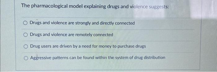 The pharmacological model explaining drugs and | Chegg.com