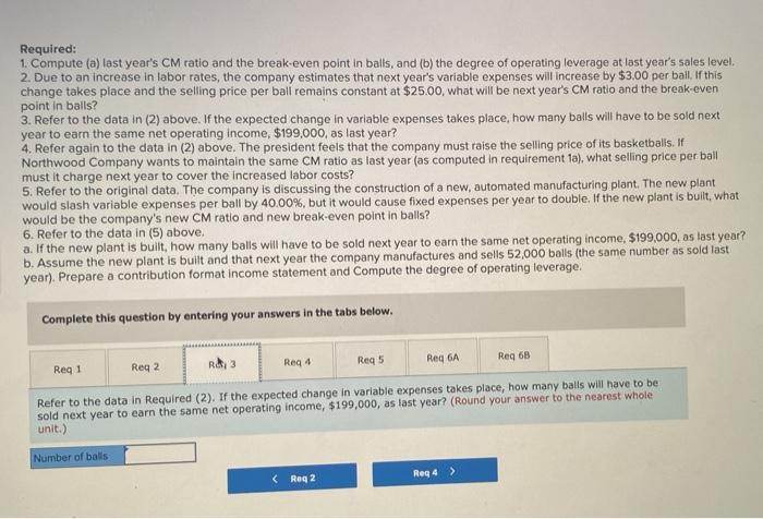 Solved Required: 1. Compute (a) last year's CM ratio and the | Chegg.com