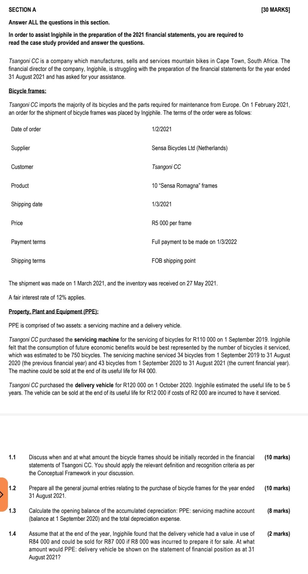 SECTION A [30 MARKS] Answer ALL the questions in this | Chegg.com
