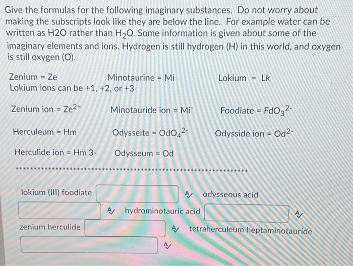Solved Give the formulas for the following imaginary | Chegg.com