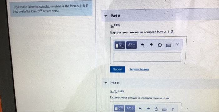 Solved Express the following complex numbers in the form a | Chegg.com