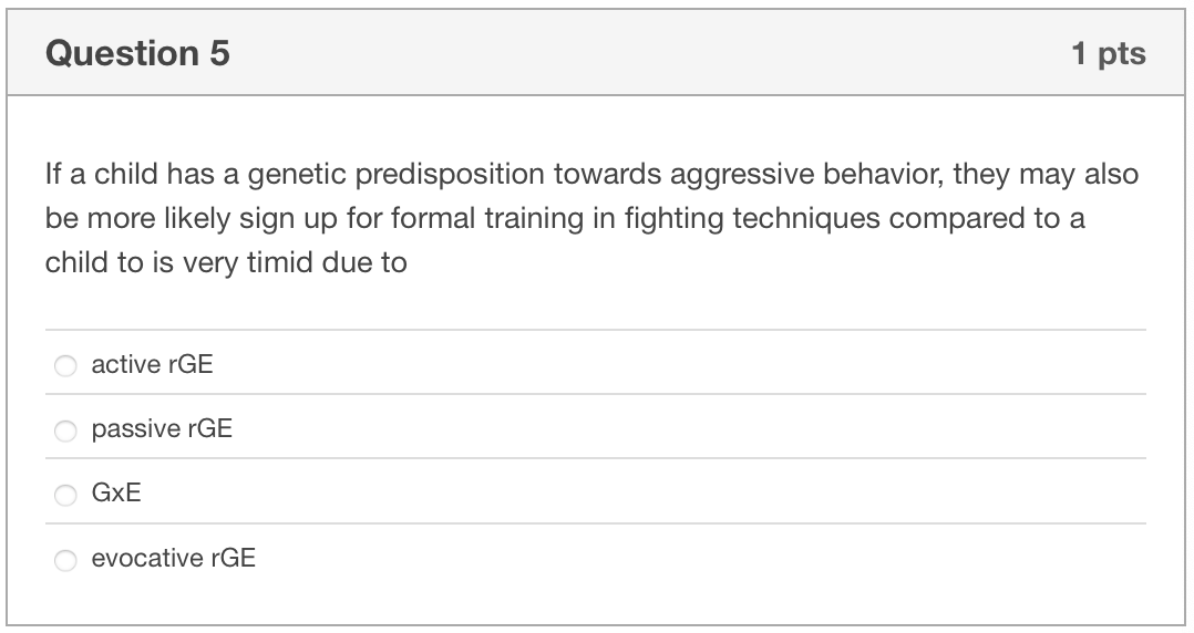 Solved Question 5If a child has a genetic predisposition | Chegg.com