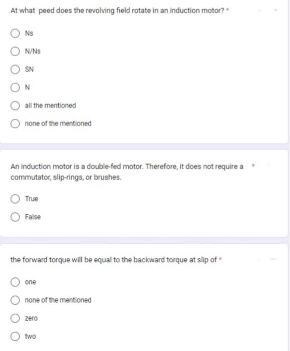 Solved At what peed does the revolving field rotate in an | Chegg.com
