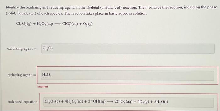 Solved Identify the oxidizing and reducing agents in the | Chegg.com