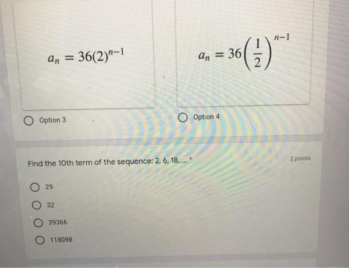 Solved Given the sequence below, find the next term. * 2 | Chegg.com