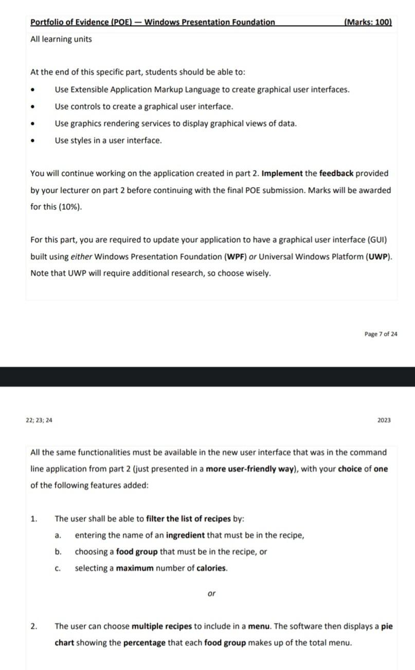 Solved Part 1 - Object-Oriented Programming (Marks: 100) | Chegg.com
