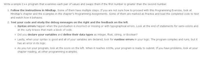 Solved Write A Simple C Program That Examines Each Pair Of 4413