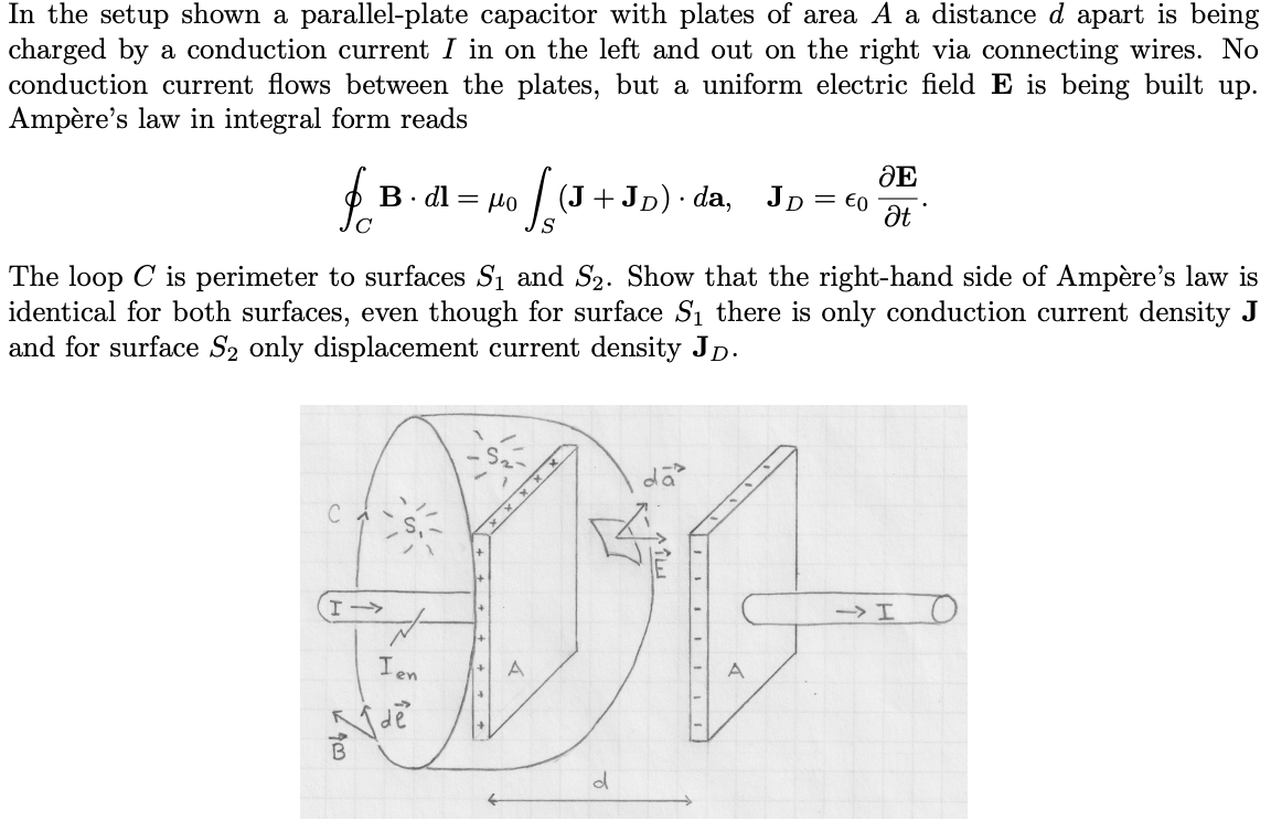Solved In the setup shown a parallel-plate capacitor with | Chegg.com