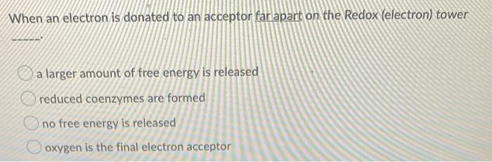 Solved When an electron is donated to an acceptor far apart | Chegg.com