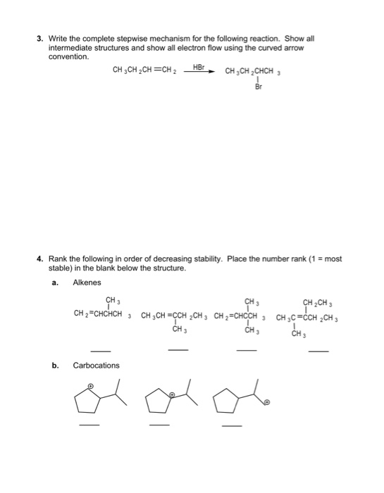 Solved 3. Write the complete stepwise mechanism for the | Chegg.com