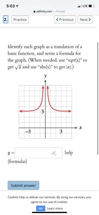 Solved 5:03 4 LTE edfinity.com -- Private | Chegg.com