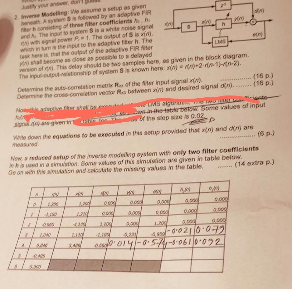 Solved x(n)=r(n)+2⋅r(n−1)−r(n−2)Problem 1 - Probability | Chegg.com