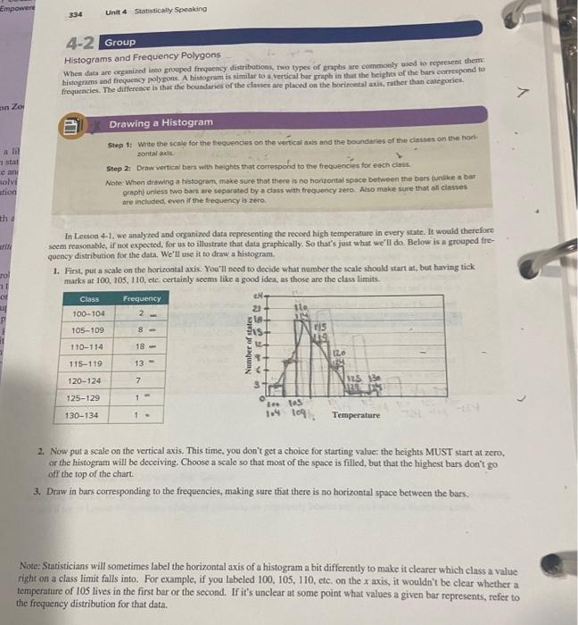 Histograms And Frequency Polygons When Data Are 4763