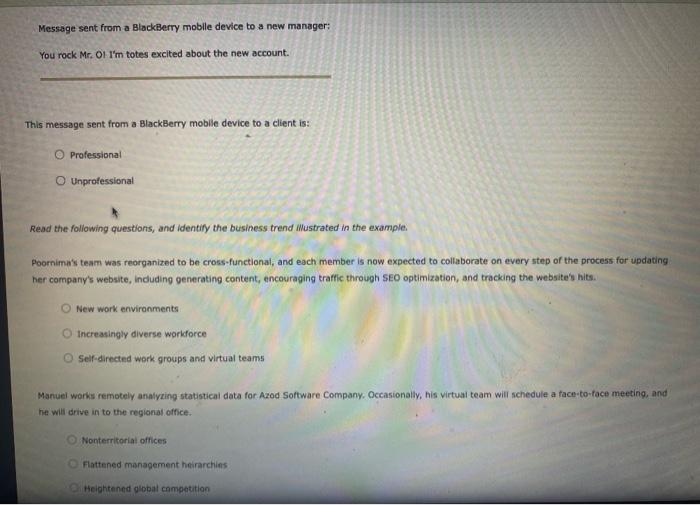 1. The Importance of Communication Skills to Your | Chegg.com