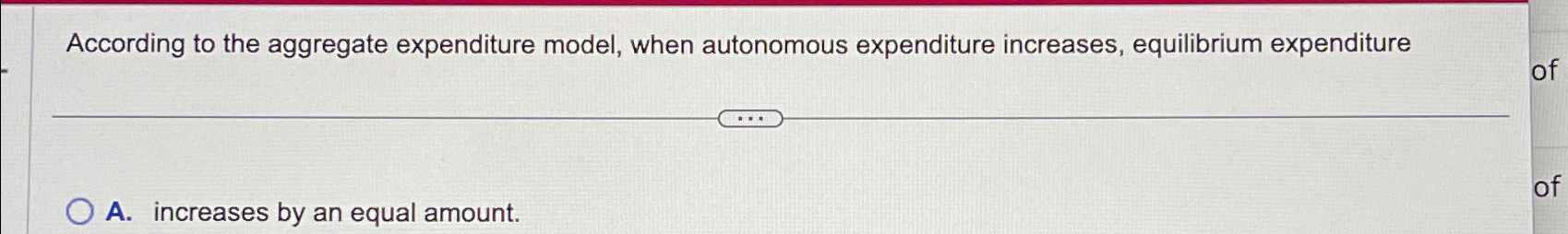 Solved According to the aggregate expenditure model, when | Chegg.com