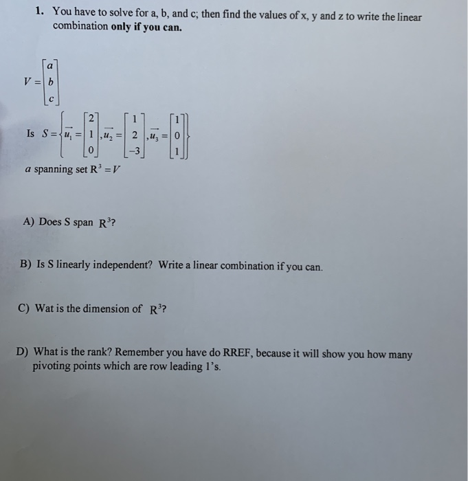 Solved 1. You have to solve for a, b, and c; then find the | Chegg.com