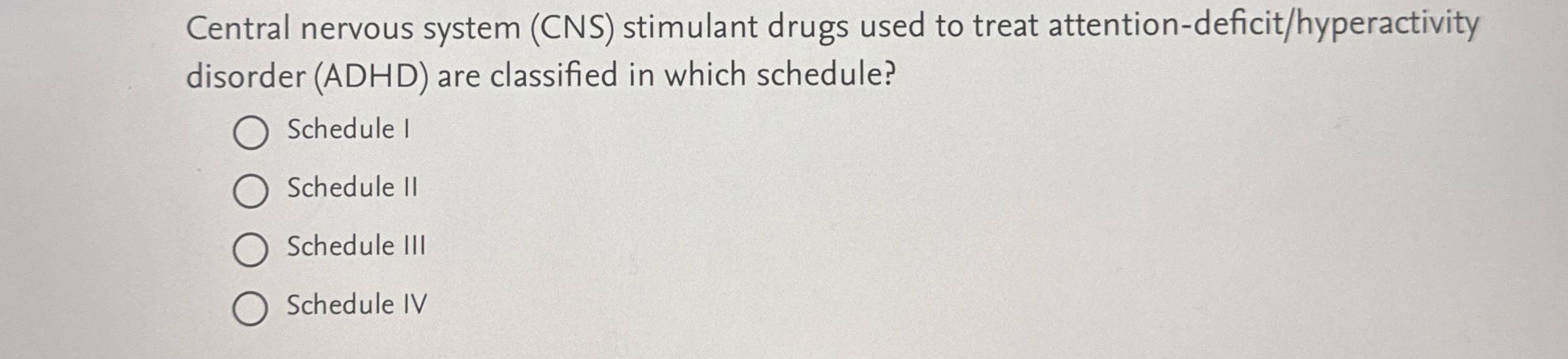 Solved Central nervous system (CNS) ﻿stimulant drugs used to | Chegg.com