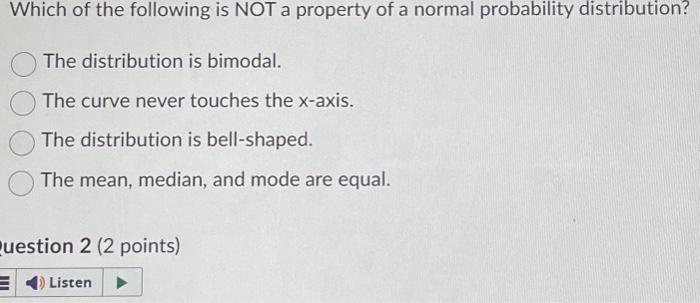 Solved Which of the following is NOT a property of a normal | Chegg.com